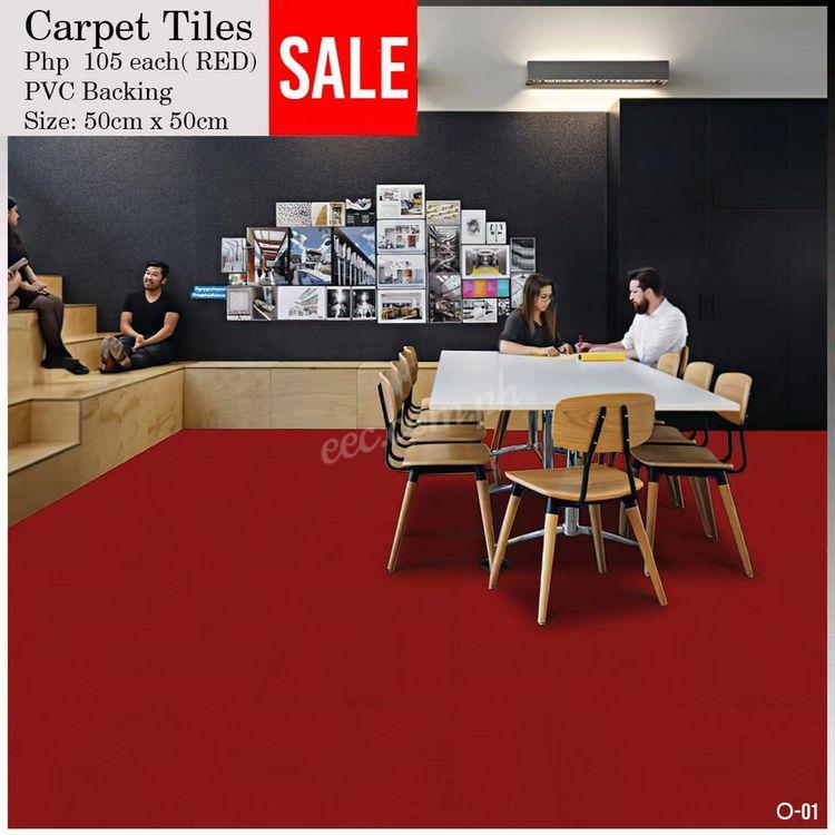 EIGENPOST - Red Plain Carpet Tiles (O-01)